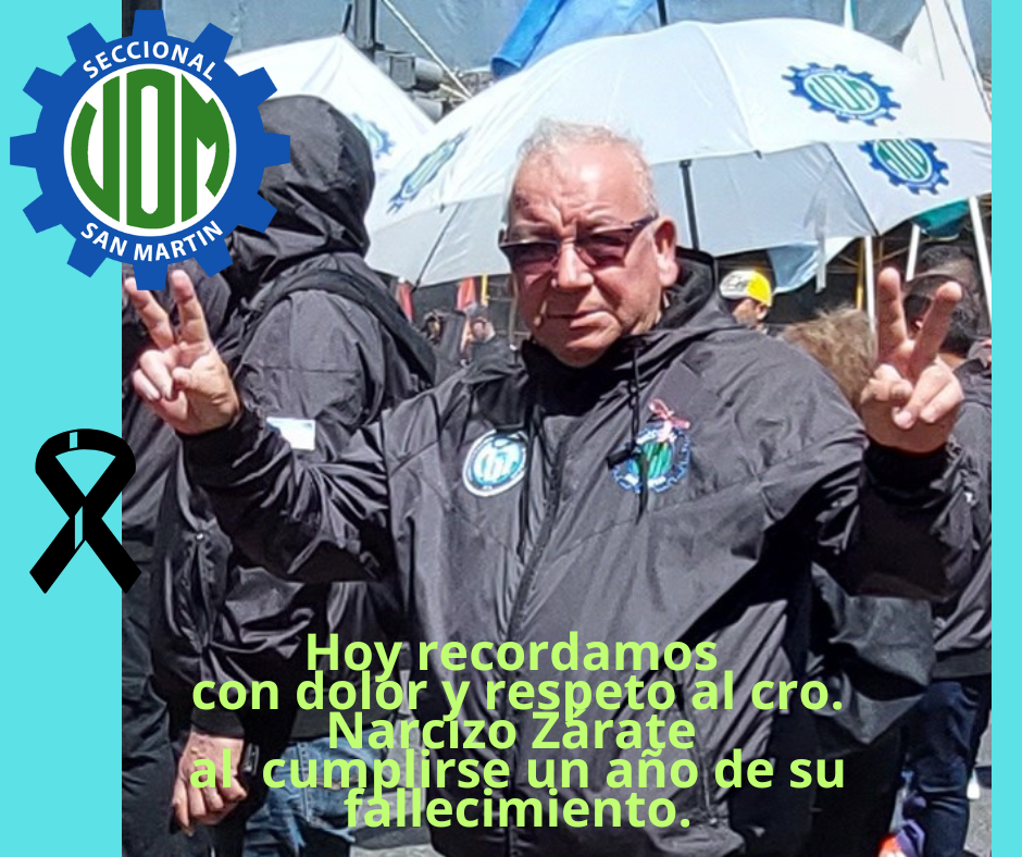 Hoy recordamos al Cro. Narcizo Zárate | UOM San Martín